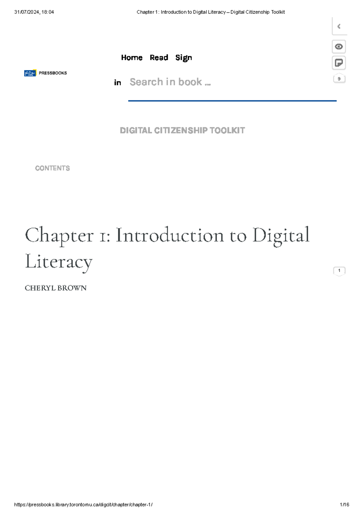 Chapter 1: Understanding Digital Literacy in the Digital Citizenship ...