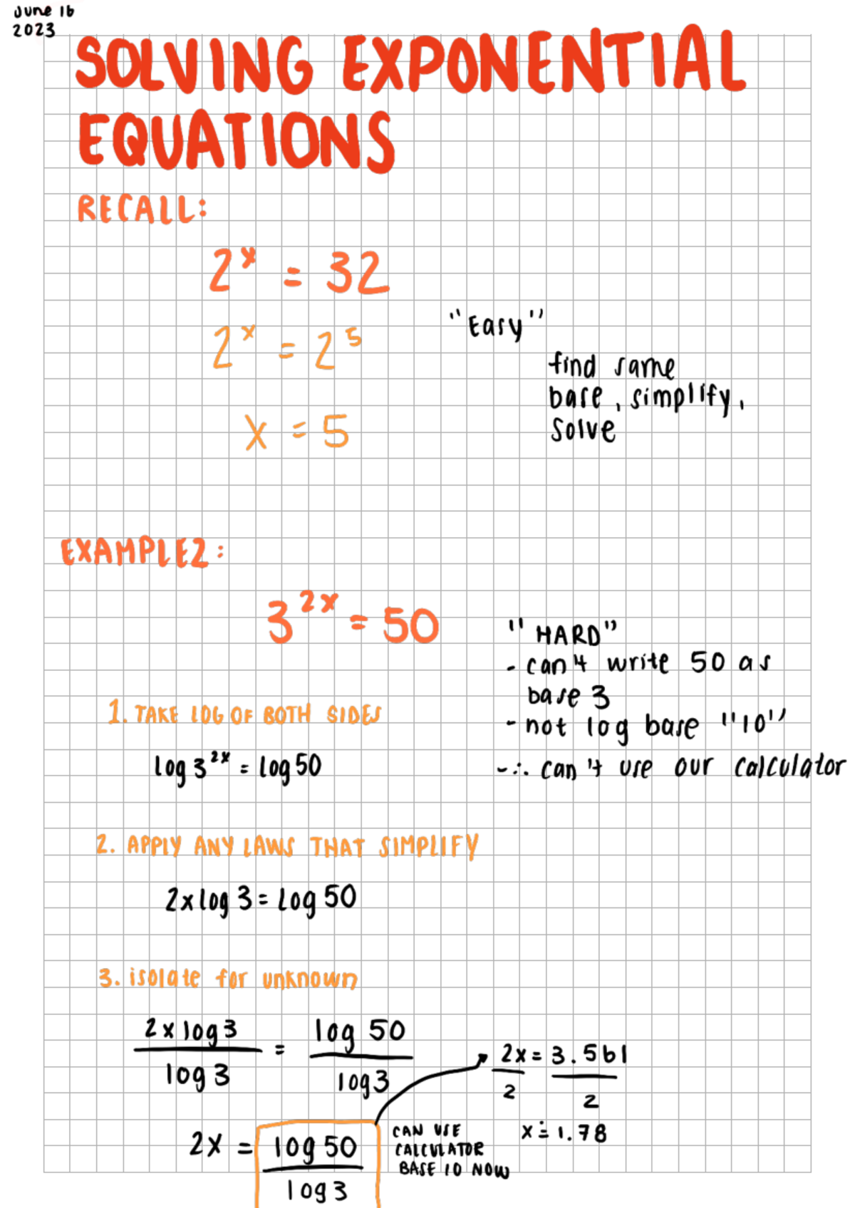 Exponential Equations: Solving Techniques and Examples (MATH 101) - Studocu