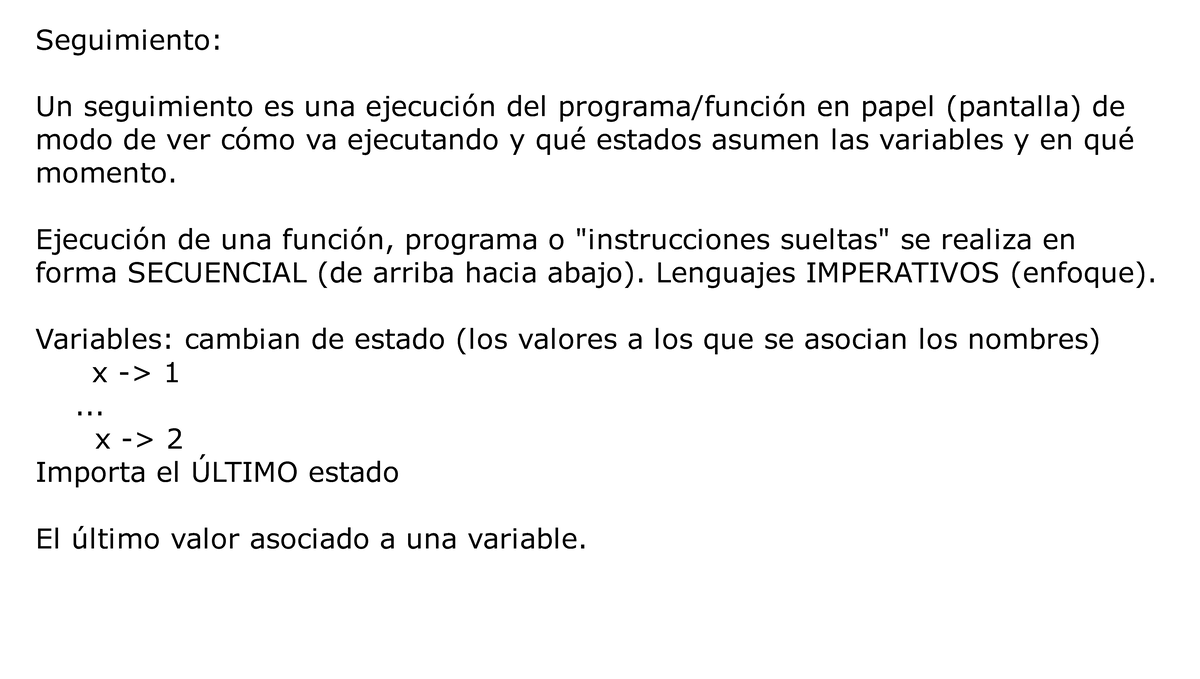 Info 2023 2C Cl 04 Seguimiento y Depuración en Programación - Studocu