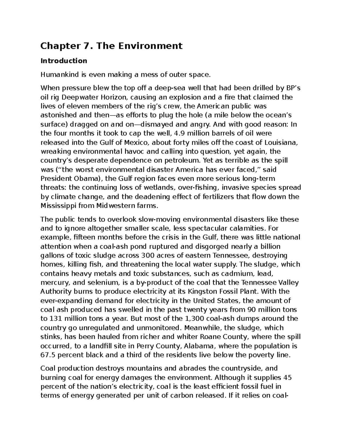 Final Exam Notes: ENV 101 - Environmental Ethics and Responsibility ...
