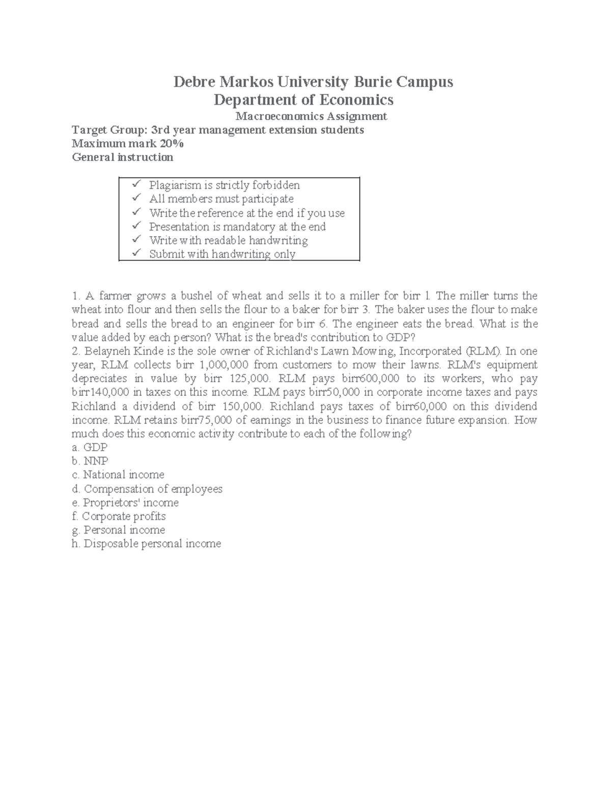 Debre Markos University Burie Campus - Debre Markos University Burie ...