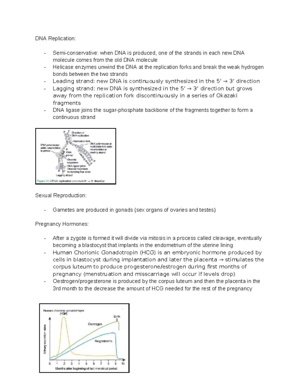BIO HSC Content Revision: DNA Replication, Cell Cycle, and Inheritance Patterns - Studocu