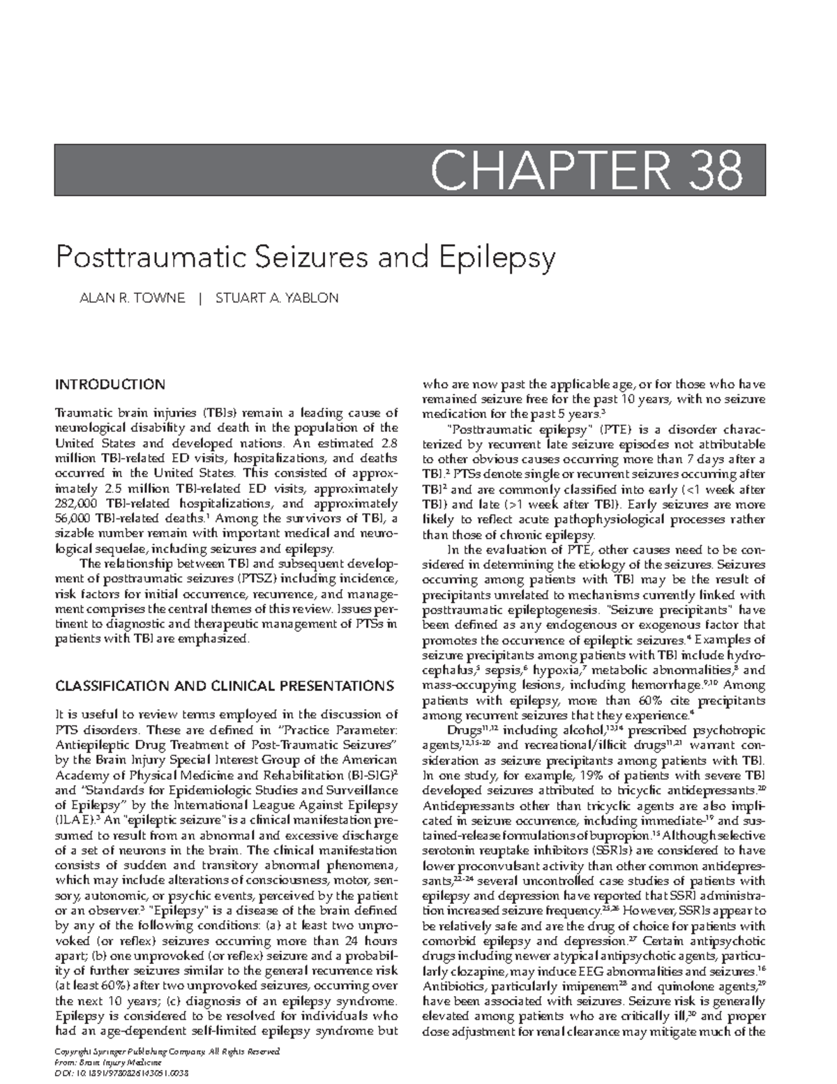 Post-Traumatic Seizures and Epilepsy: Diagnosis and Management Insights ...