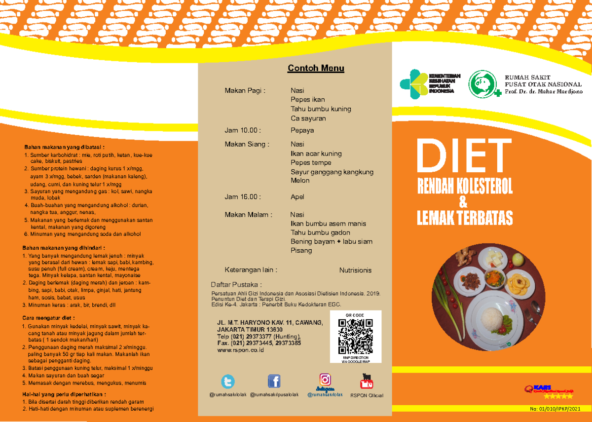 Diet Rendah Lemak 2021 - Menu dan Panduan Nutrisi Sehat - Studocu