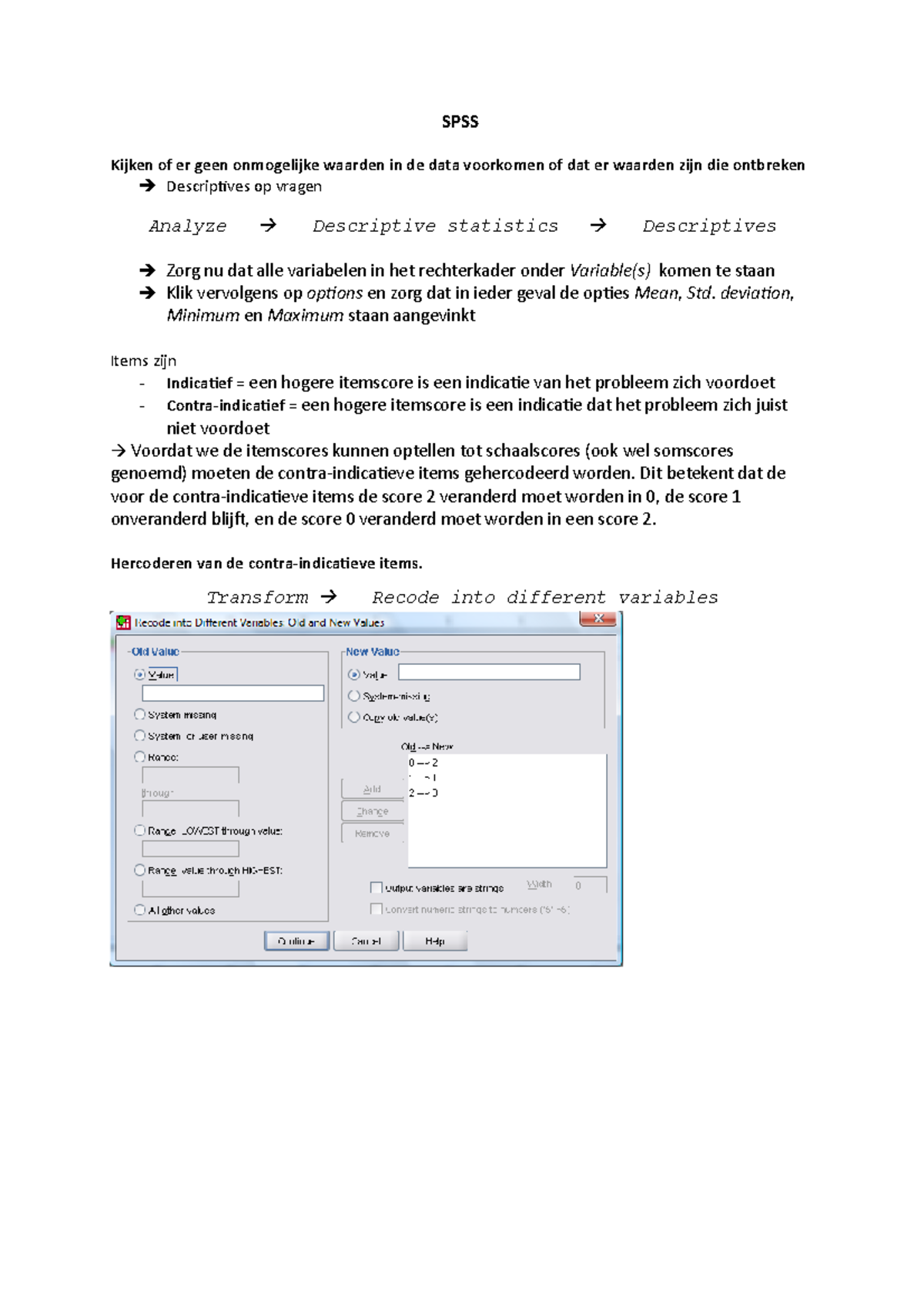 SPSS - Essentiële Stappen en Procedures voor Data-analyse - Studeersnel