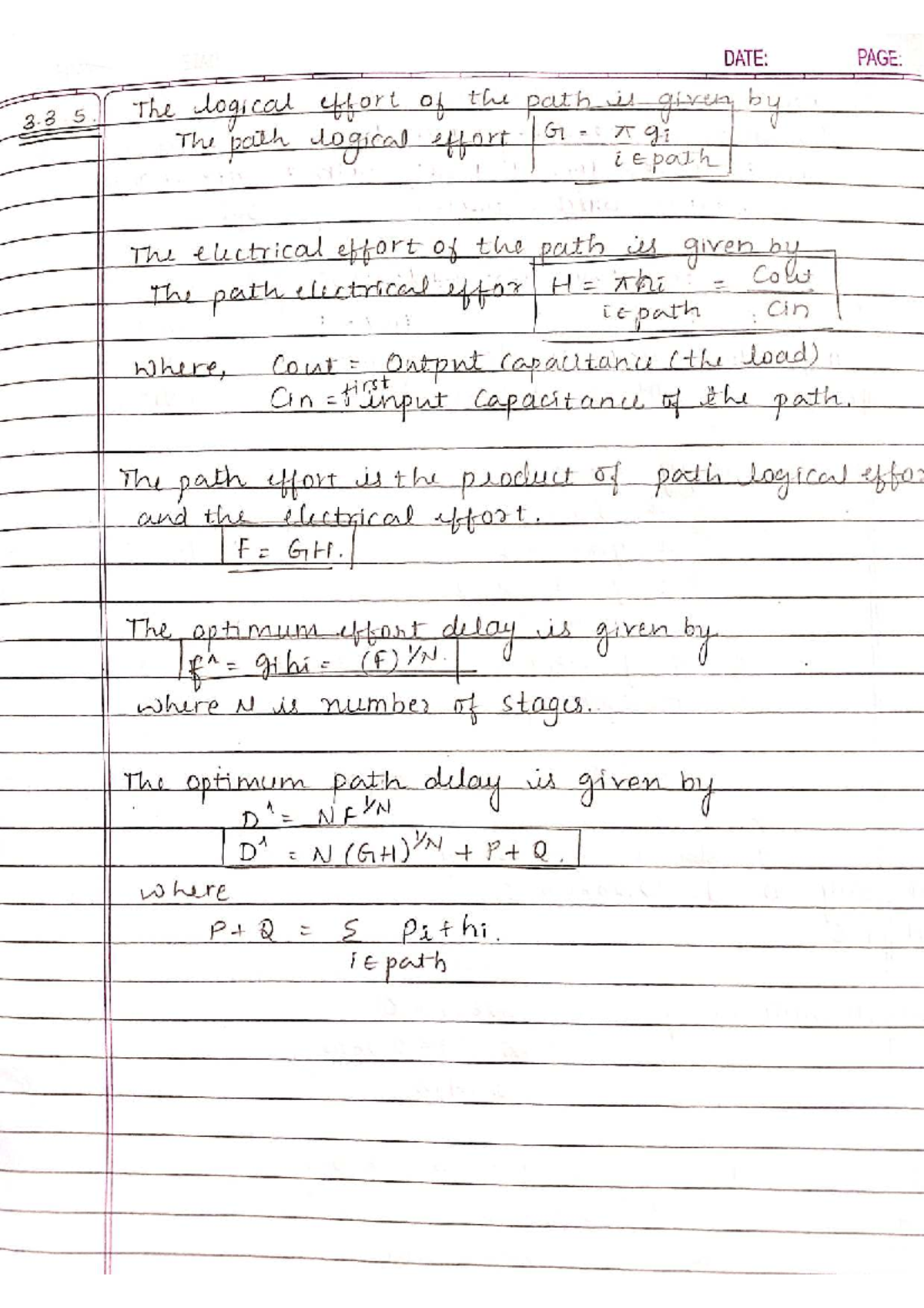 EE 101: Logical Effort and Path Delay Analysis Notes - Studocu