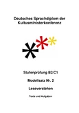 Modellsatz Nr. 4: Übungen für das Deutsche Sprachdiplom (DSD 2) - Studocu