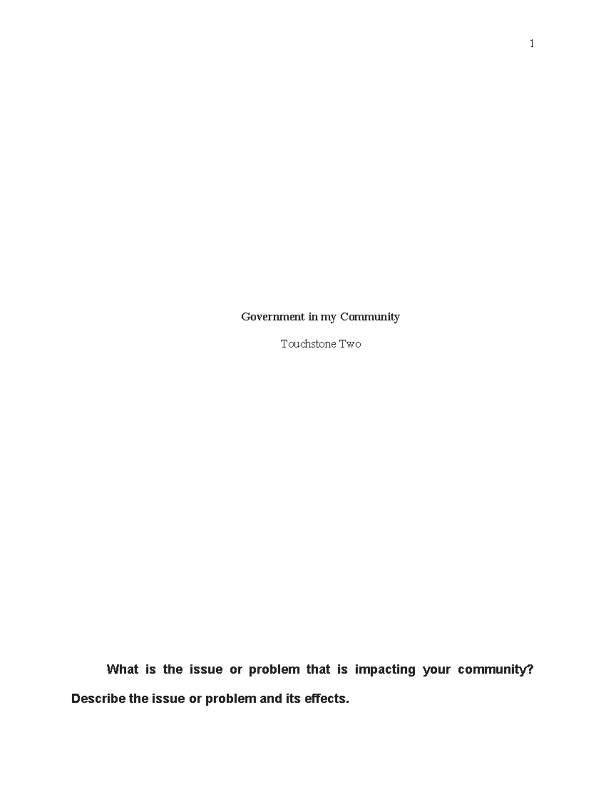 Government and Medical Marijuana Policy in My Community (Course Code ...