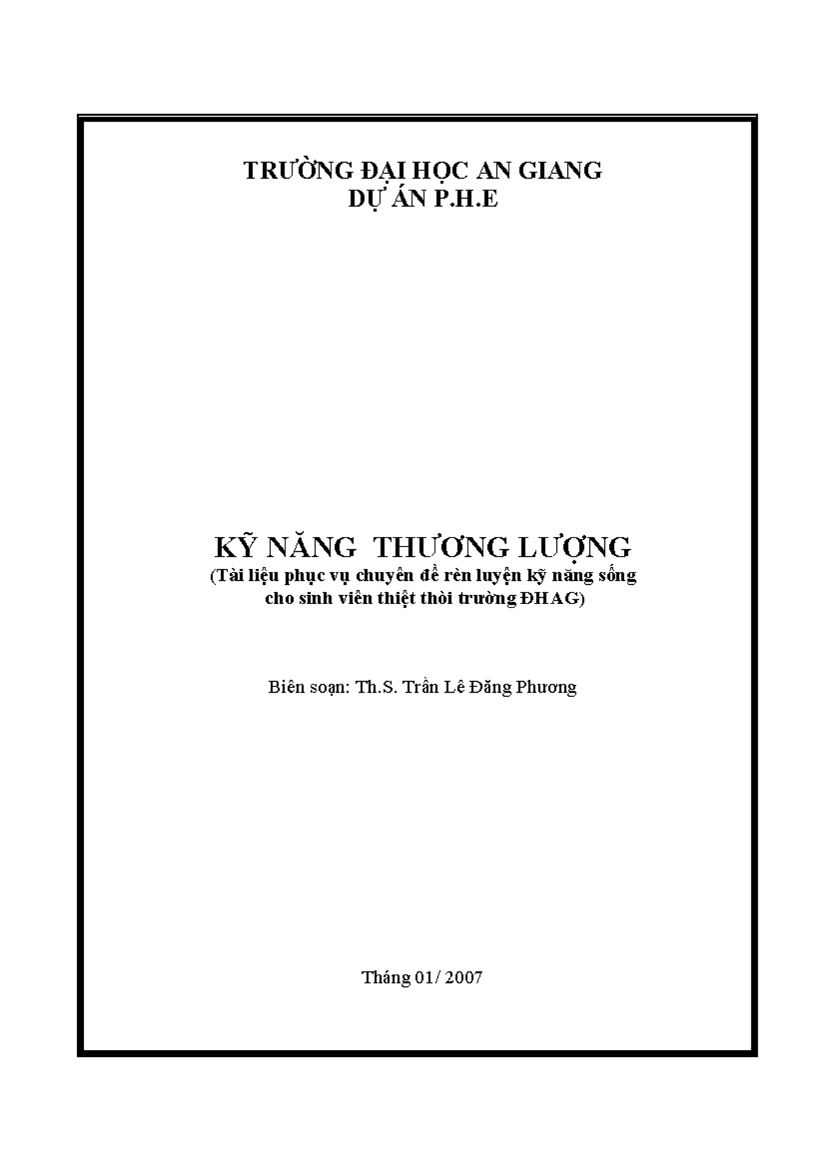 Ky nang thuong luong - tham khảo - TR NG I H C AN GIANG D ÁN P.H K N NG ...