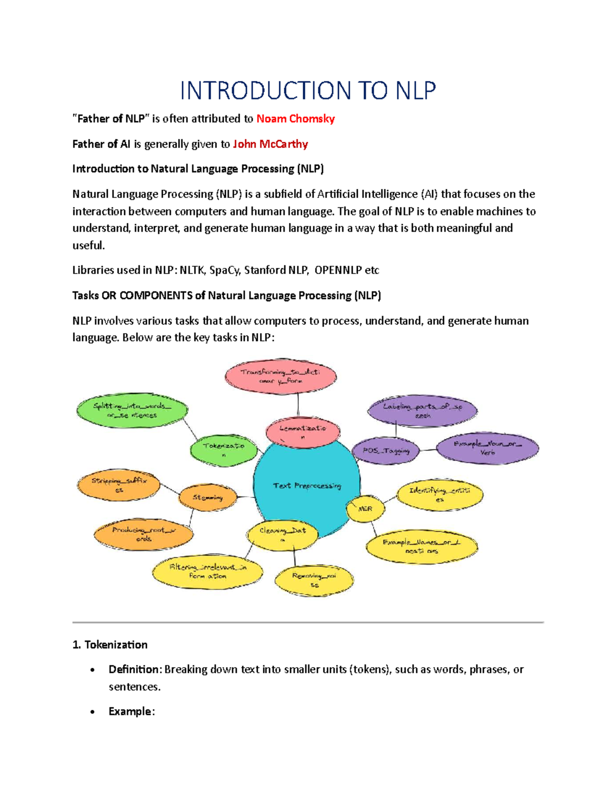 NLP-UNIT1: Introduction to Natural Language Processing Notes - Studocu