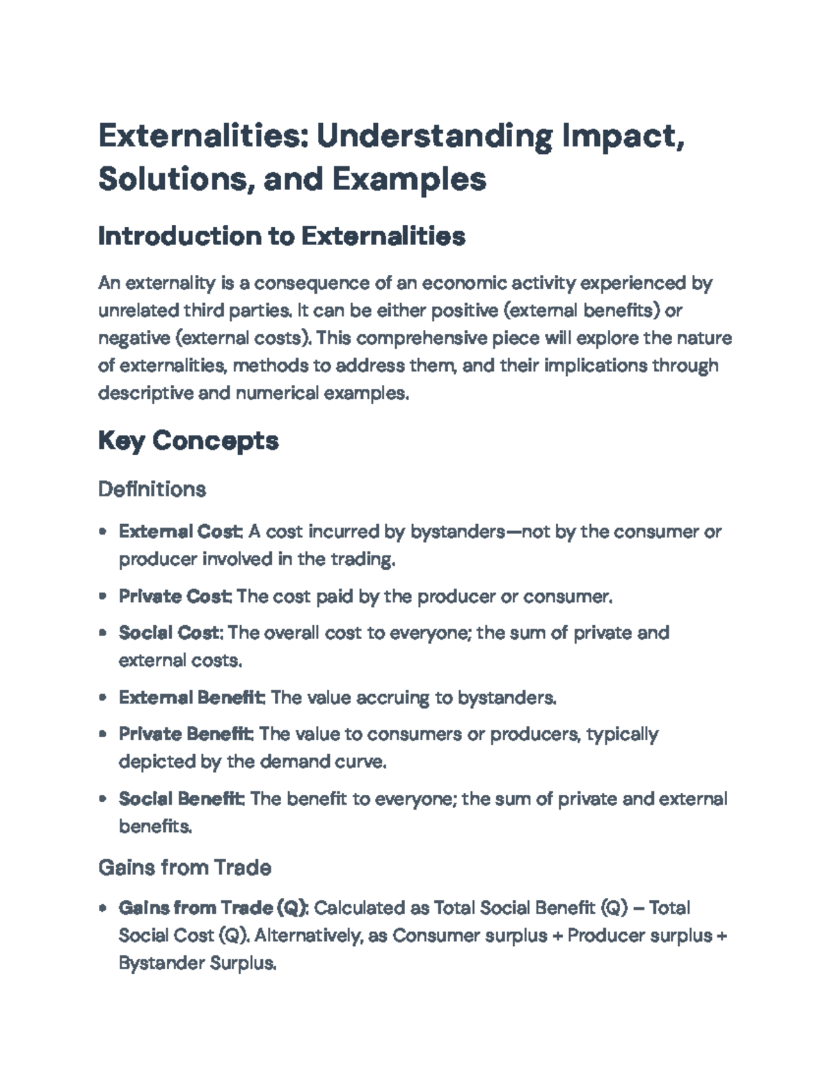 Understanding Externalities: Impacts, Solutions, and Real-World ...