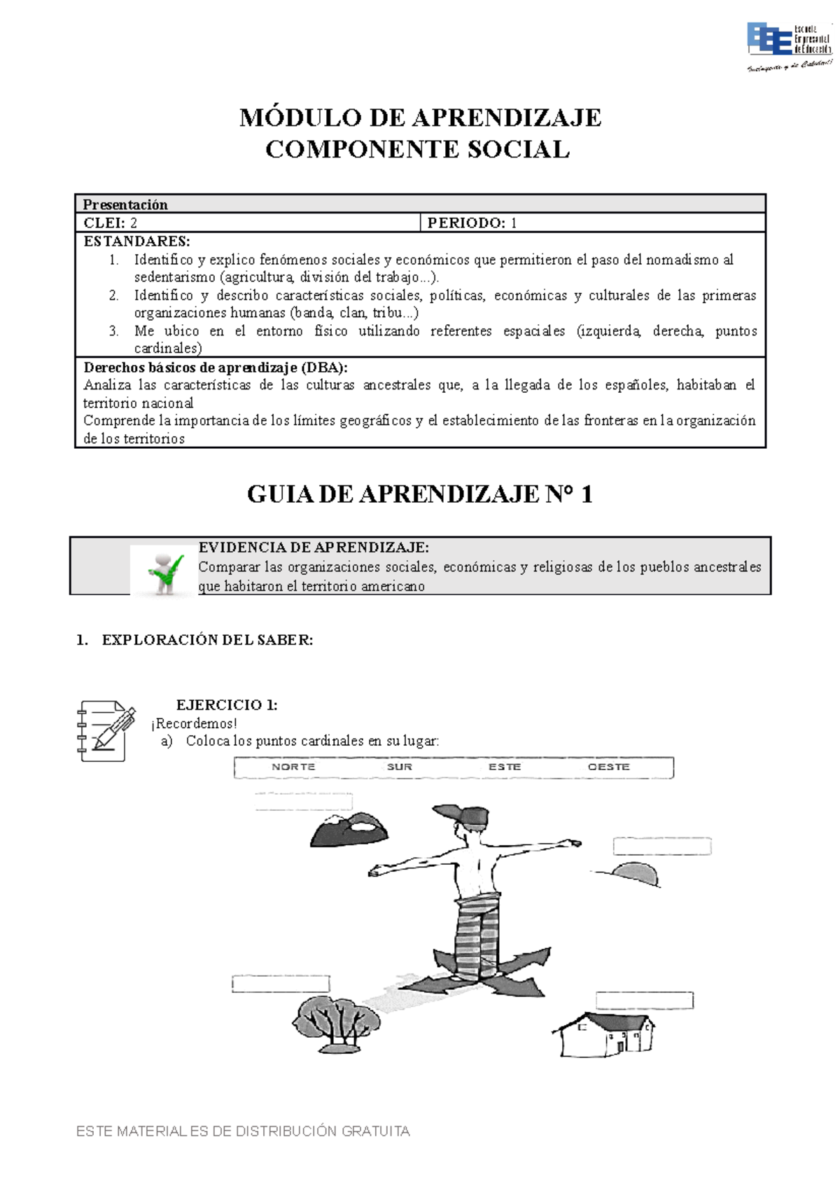Guía de Aprendizaje - Componente Social CLEI 2, Período 1 - Studocu
