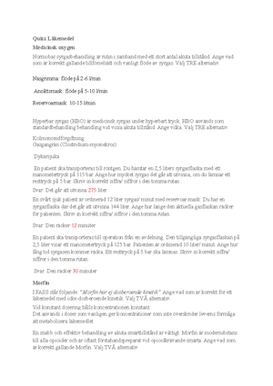 Läkemedelberäkning övningsmaterial Med Olika Uppgifter