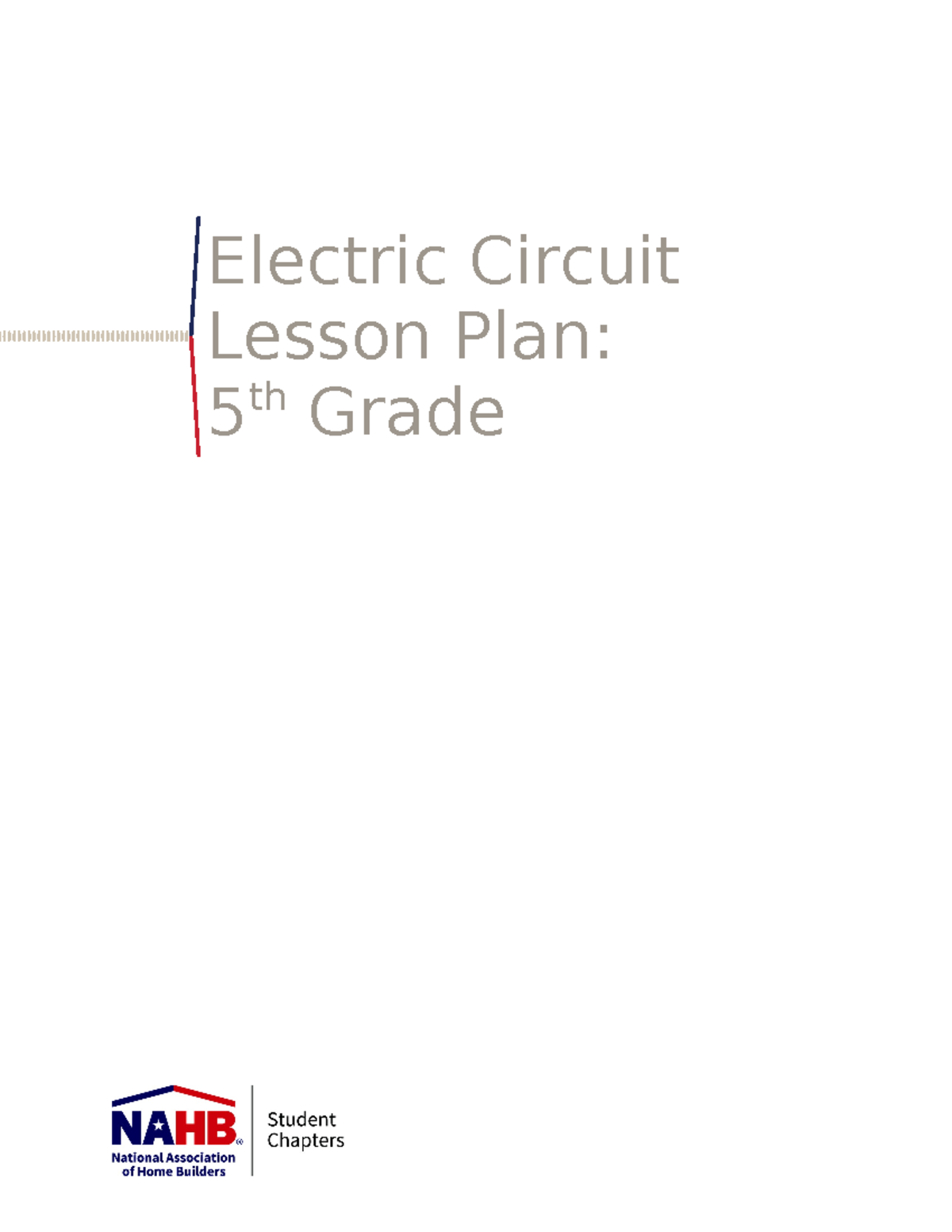 Electric circuit lesson plan grade 5 - Electric Circuit Lesson Plan: 5 ...