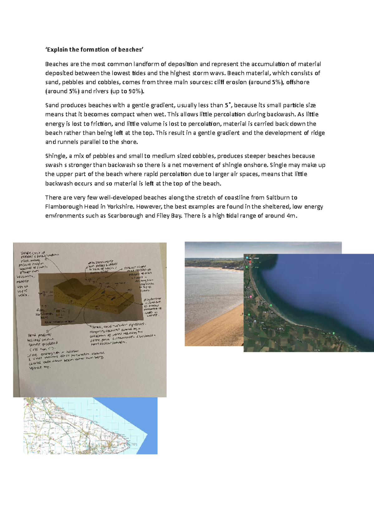 Beaches Formation Explained - OCR Geography Notes - Studocu