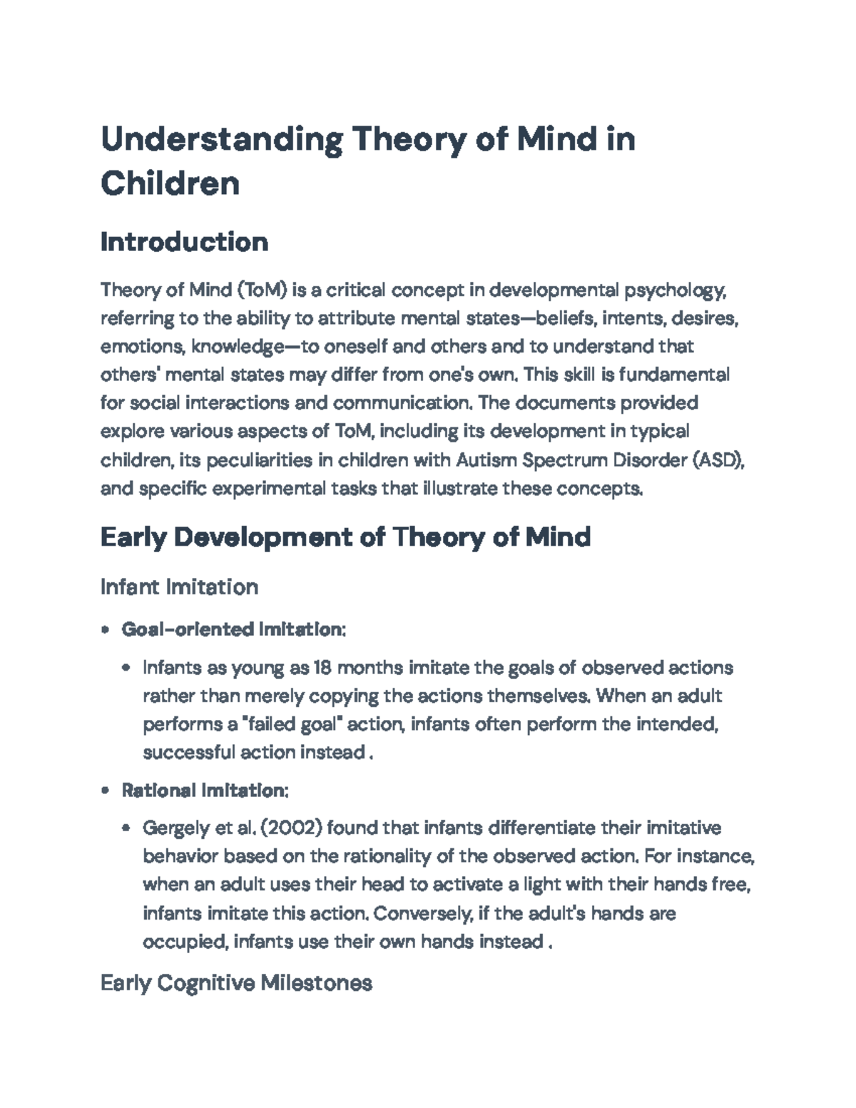 Theory of Mind Development in Children: Insights and Challenges ...