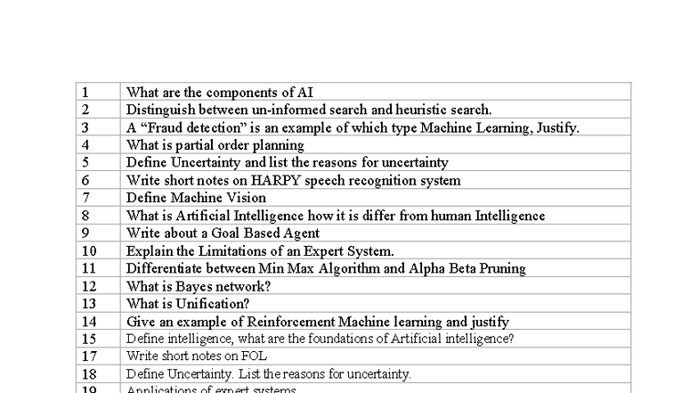 AI 101: Comprehensive Notes on Machine Learning & AI Concepts - Studocu