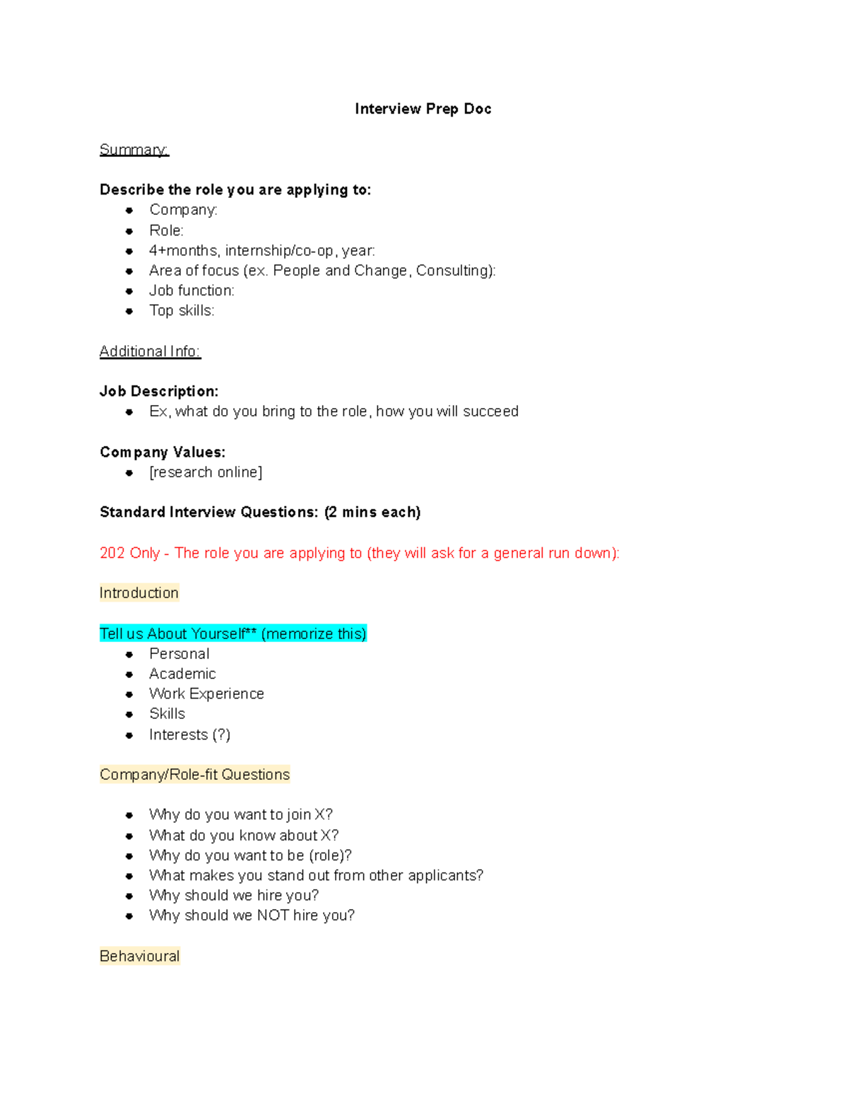 Interview Prep Guide: Key Questions & Strategies for Success - Studocu