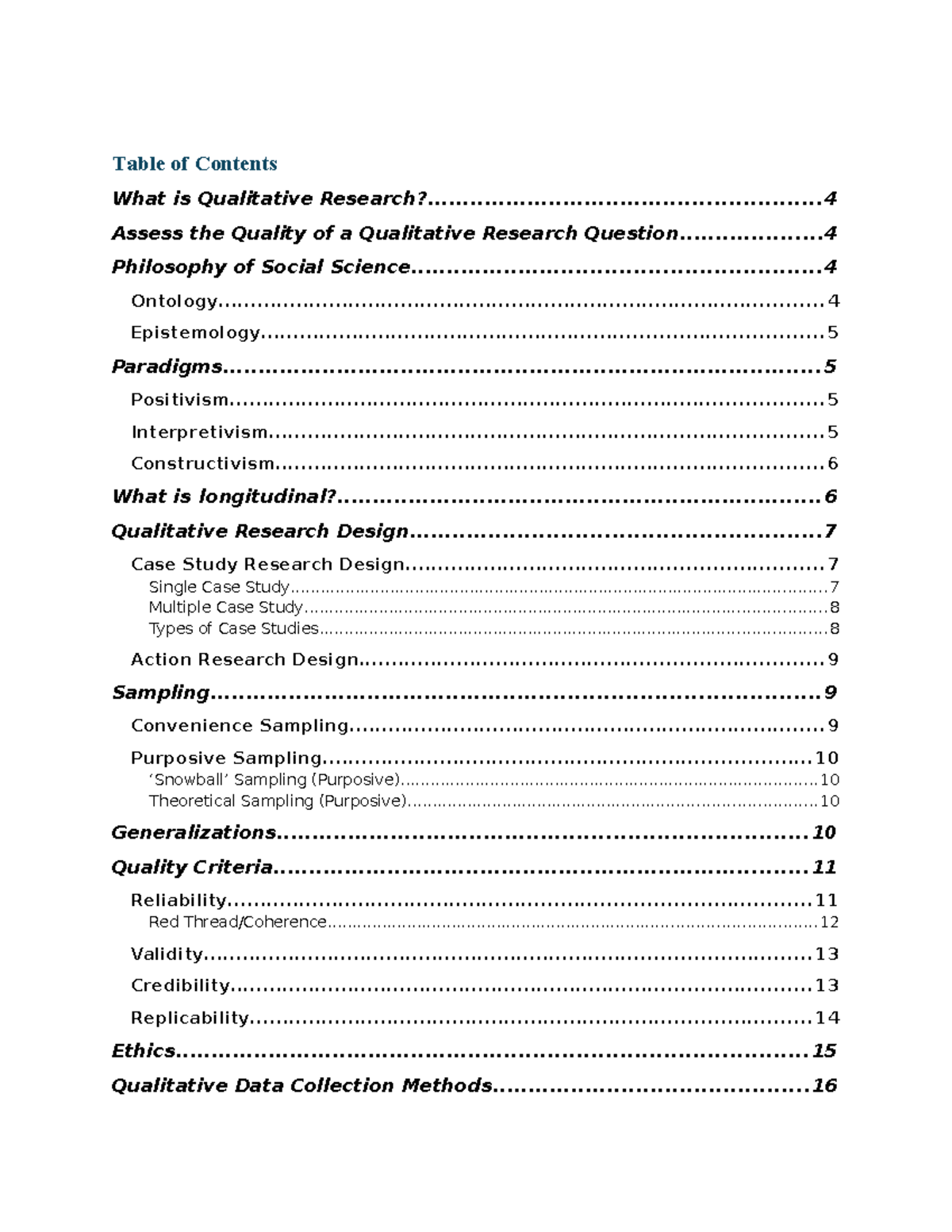 Qualitative Research Overview: Key Concepts and Methods (Course Code ...