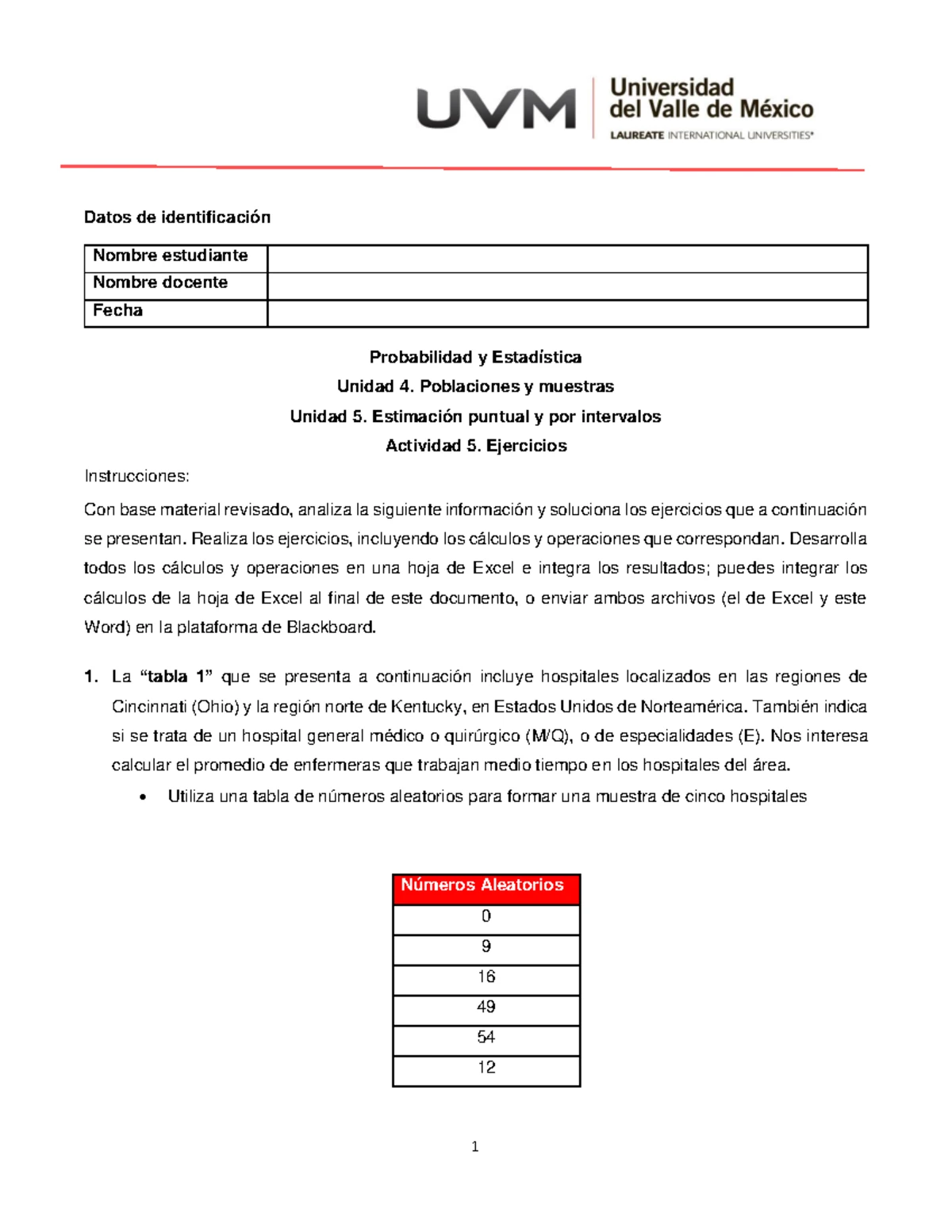Actividad 9 unidad 5 Matematicas y estadistica financiera UVM - 1 MAESTRIA EN FINANZAS ...