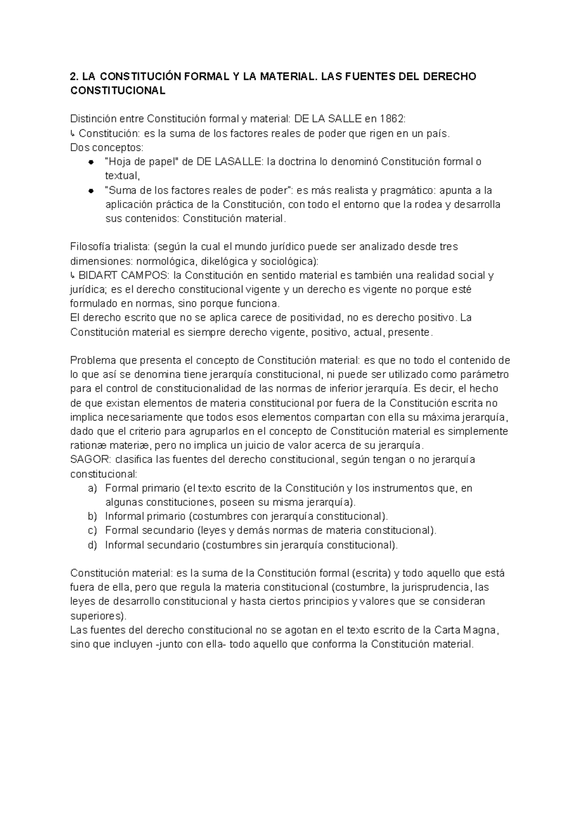 Resumen Manili: Constitución Formal y Material en el Derecho ...