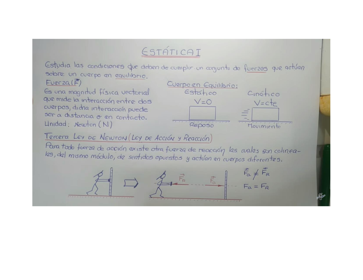 SEM7 Fisica - asfsdf - ESTATICAI Estudia las condiciones que deben de ...
