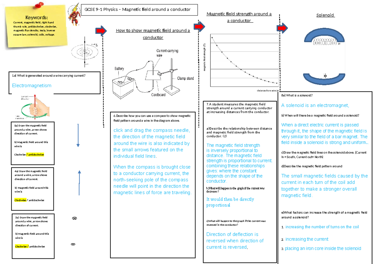 GCSE 9-1 Physics - Solenoids and Magnetic Fields WS1 Notes - Studocu