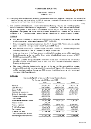 Sample Question Paper Certificate Level-Accounting - The Institute of ...