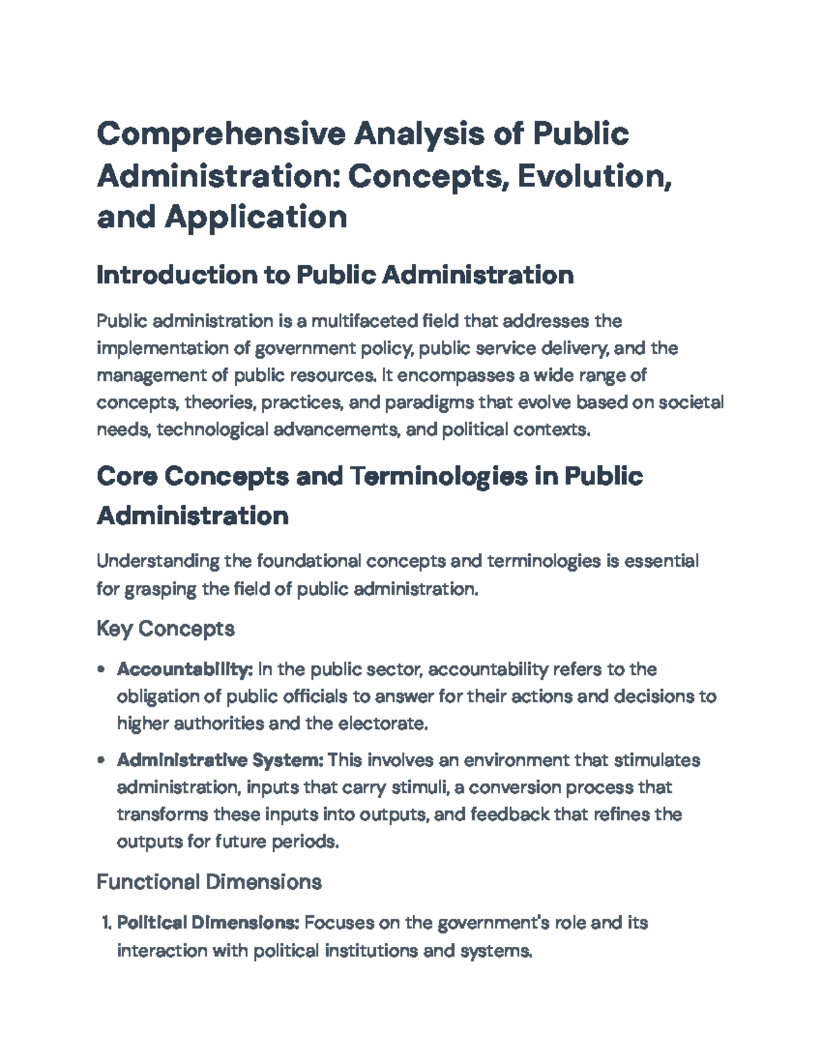 Comprehensive Overview of Public Administration: Concepts & Evolution ...