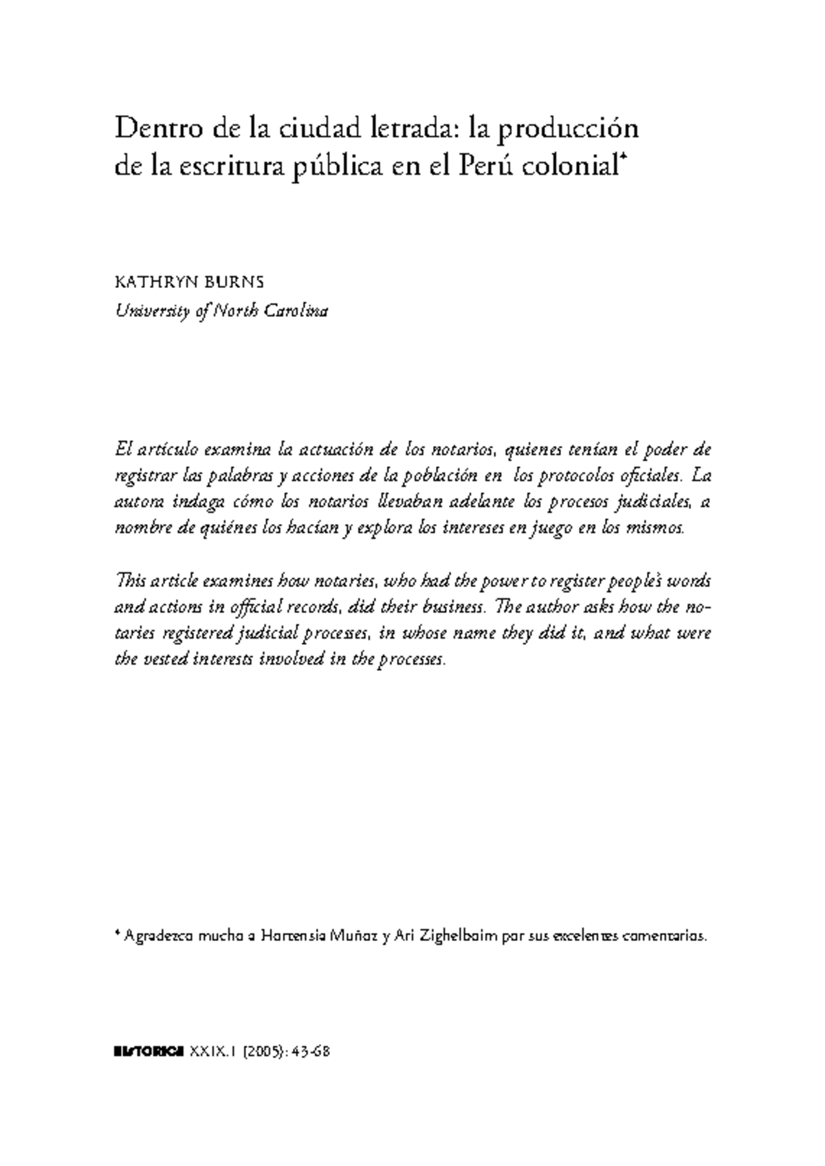 Dentro de la Ciudad Letrada: Notarios y Escritura Pública en el Perú ...