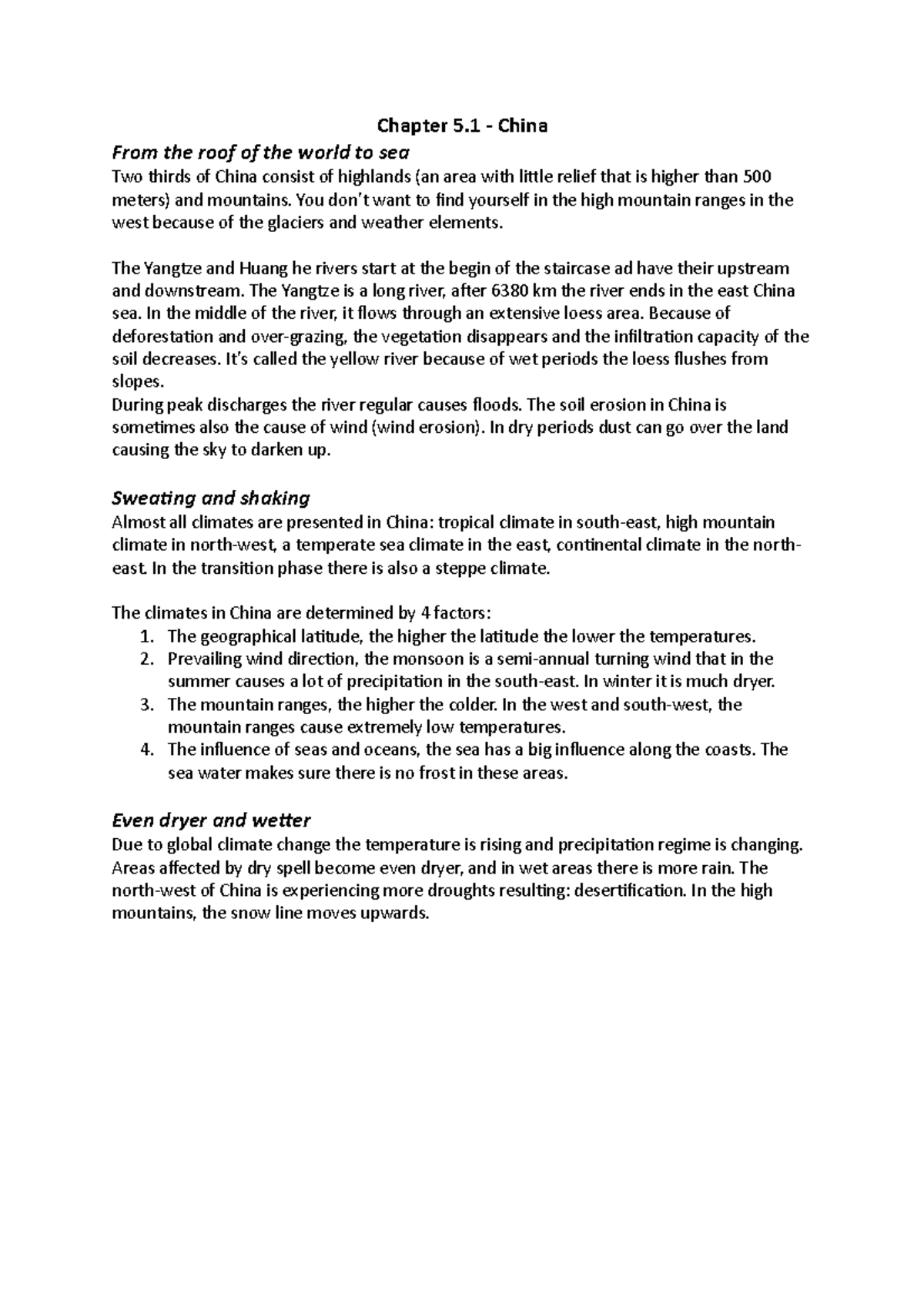 Chapter 5 - hij - Chapter 5 - China From the roof of the world to sea ...