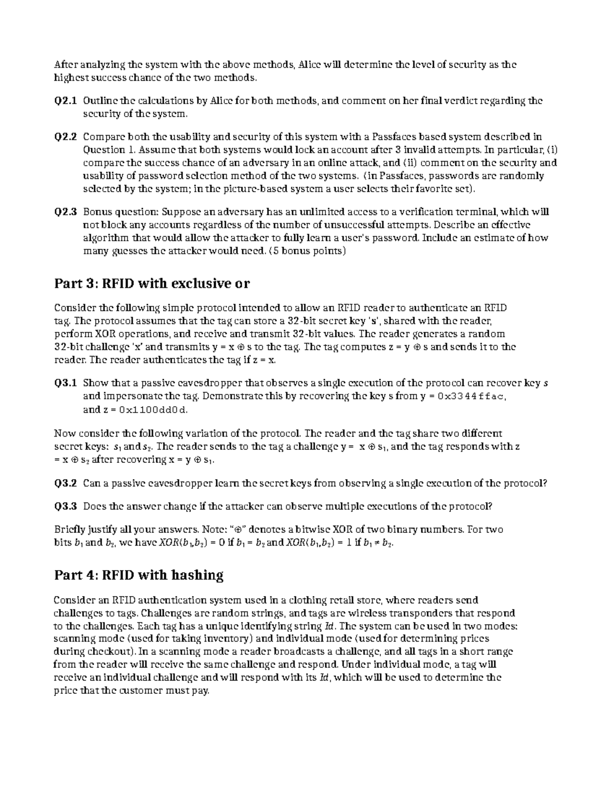 CS 101 - Security Protocols and RFID Authentication Notes - Studocu