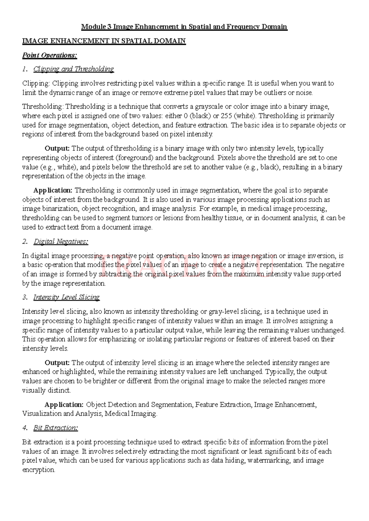 IPT Module 3: Image Enhancement Techniques in Spatial & Frequency ...