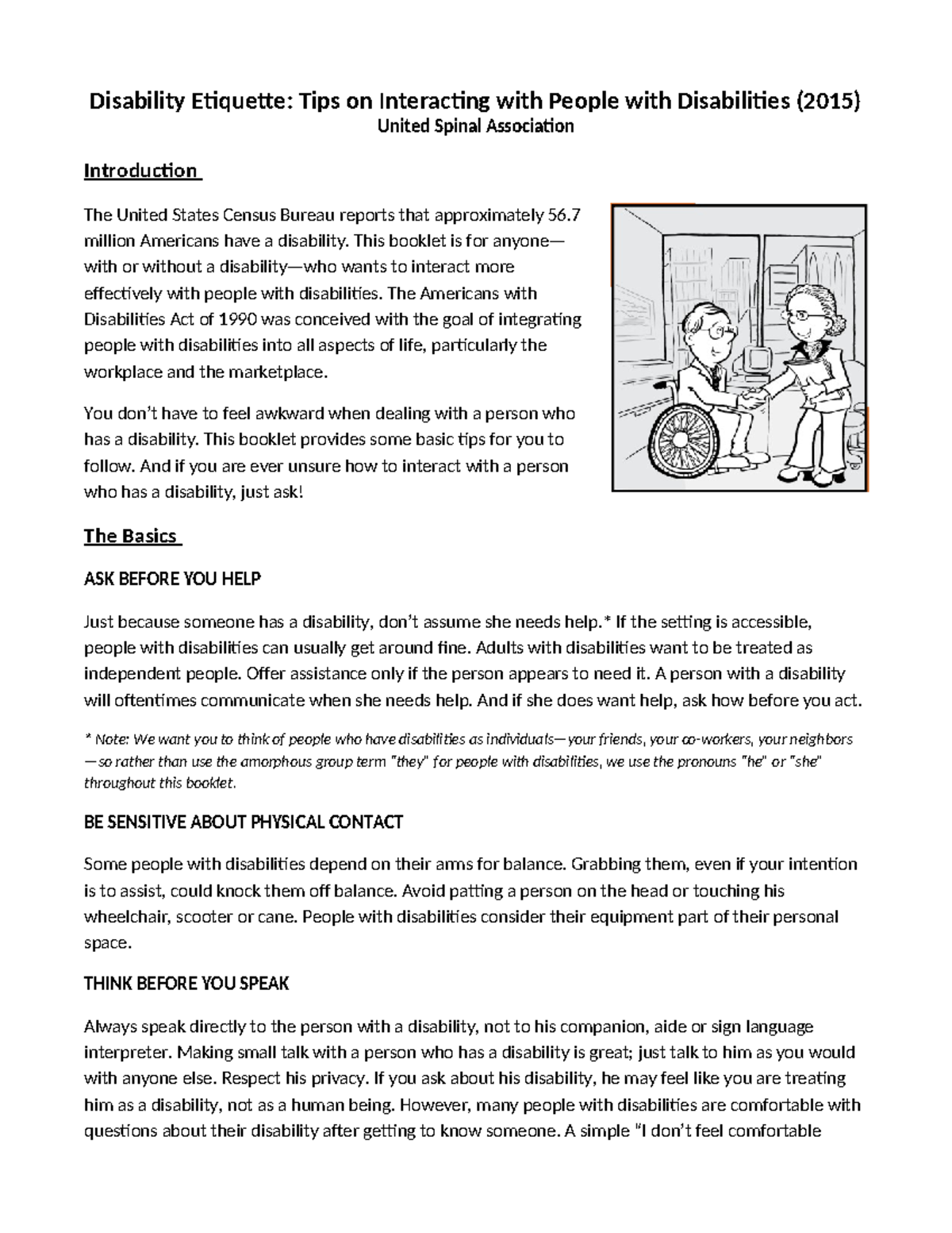 HSE4M1 - 2. Disability Etiquette: Essential Tips for Effective ...
