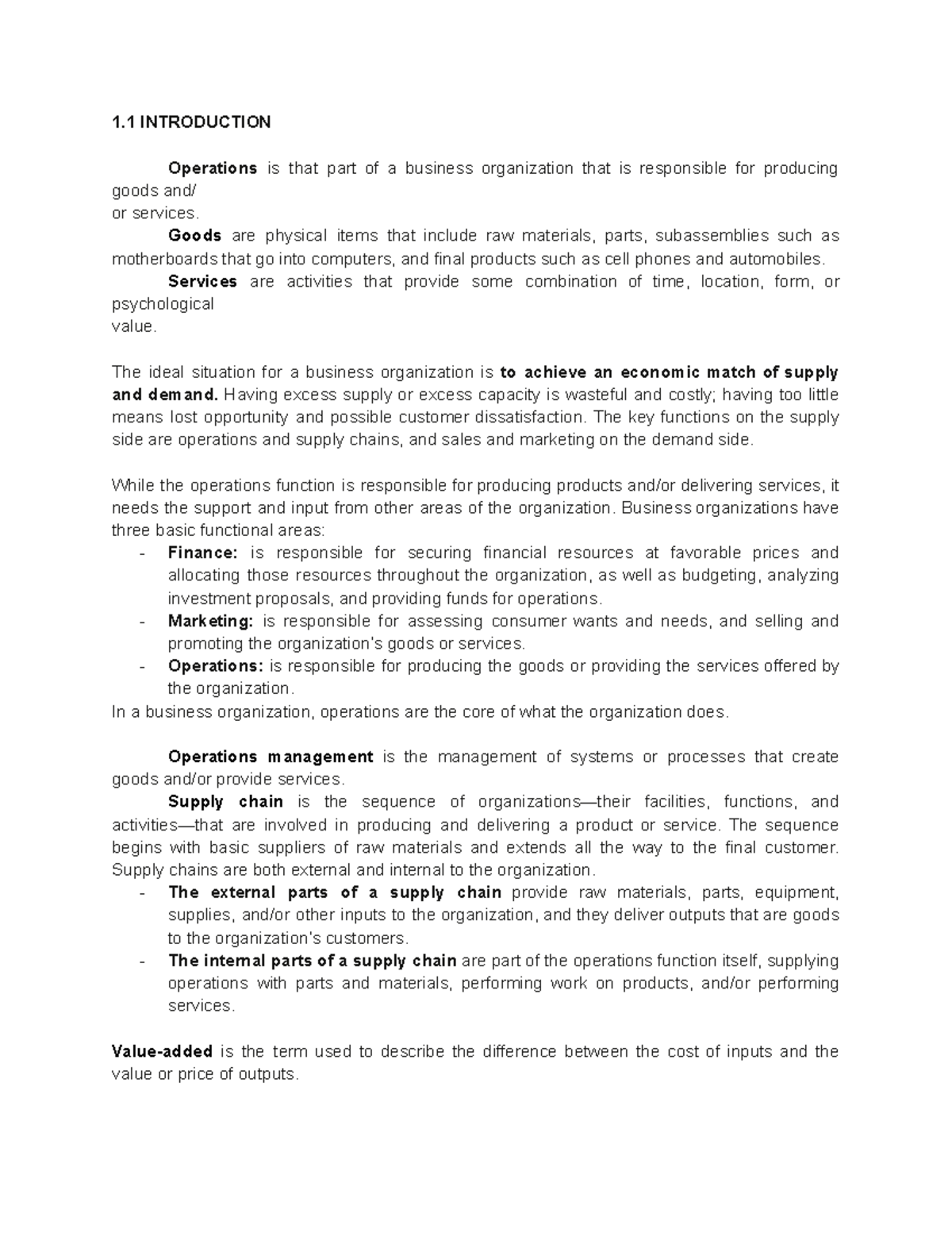 Operations Management Overview: TERM 4 Notes - Studocu