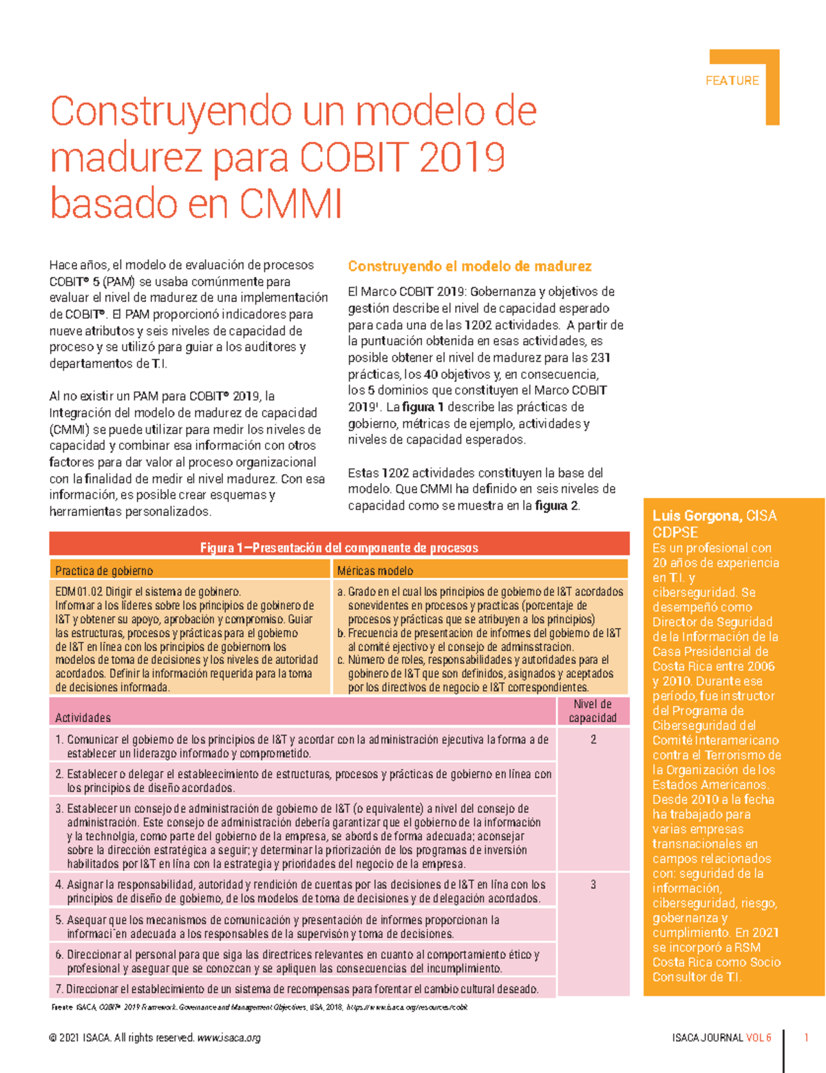Building a Maturity Model for Cobit 2019 Based on CMMI joa Spa 1221 ...