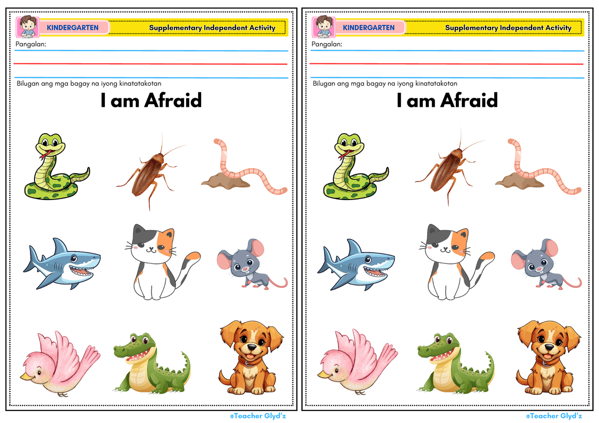 KINDERGARTEN Activities: Supplementary Independent Activities - Studocu