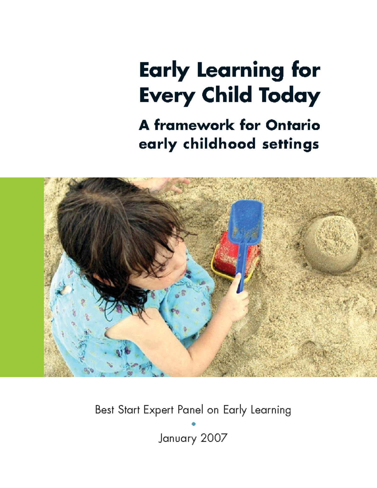 Early Learning for Every Child Today: Ontario Framework Overview - Studocu