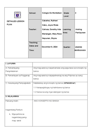Detailed Lesson Plan-Math-Repeating-Pattern-Obias - Detailed Lesson ...