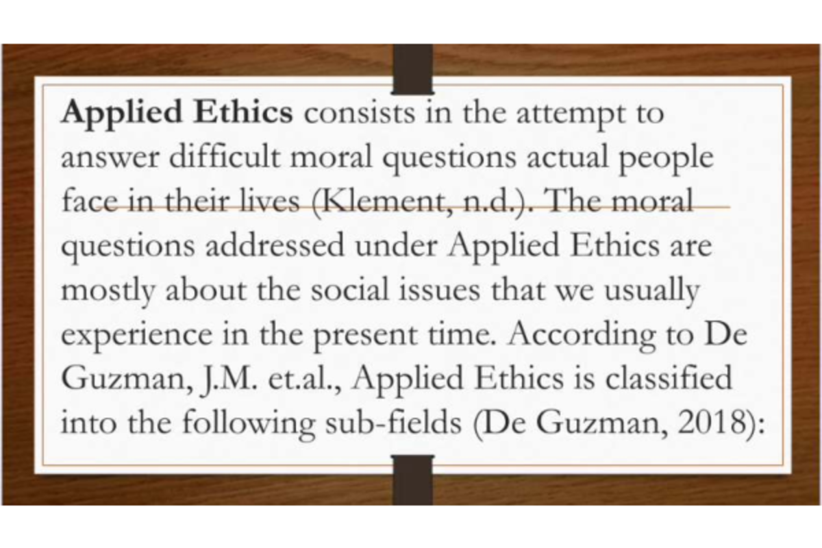 MP6-28 Applied Ethics: Key Answers Review for OE11-S-ID 743 - Studocu
