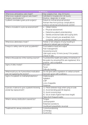 N302 Mental Health Revision - Mental Health: 1. Mental status ...