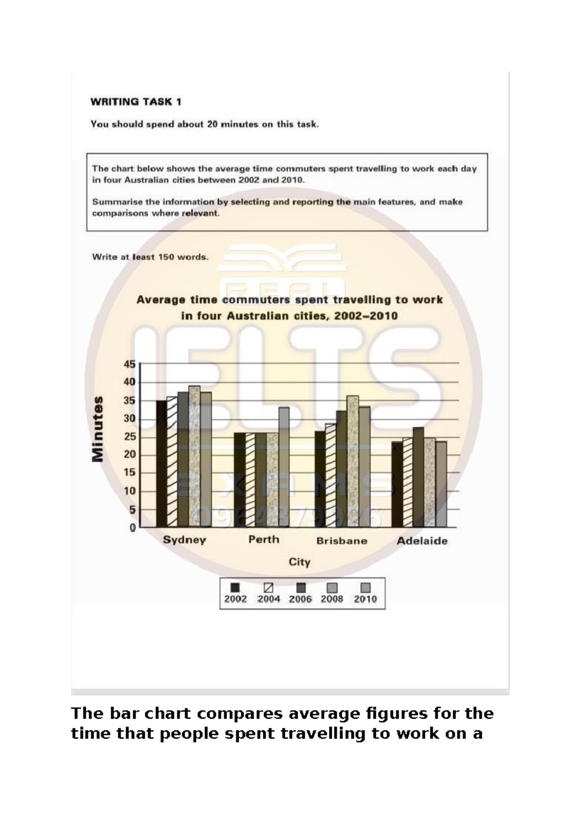 Travel Time Comparison: Average Commute Duration Analysis - Studocu
