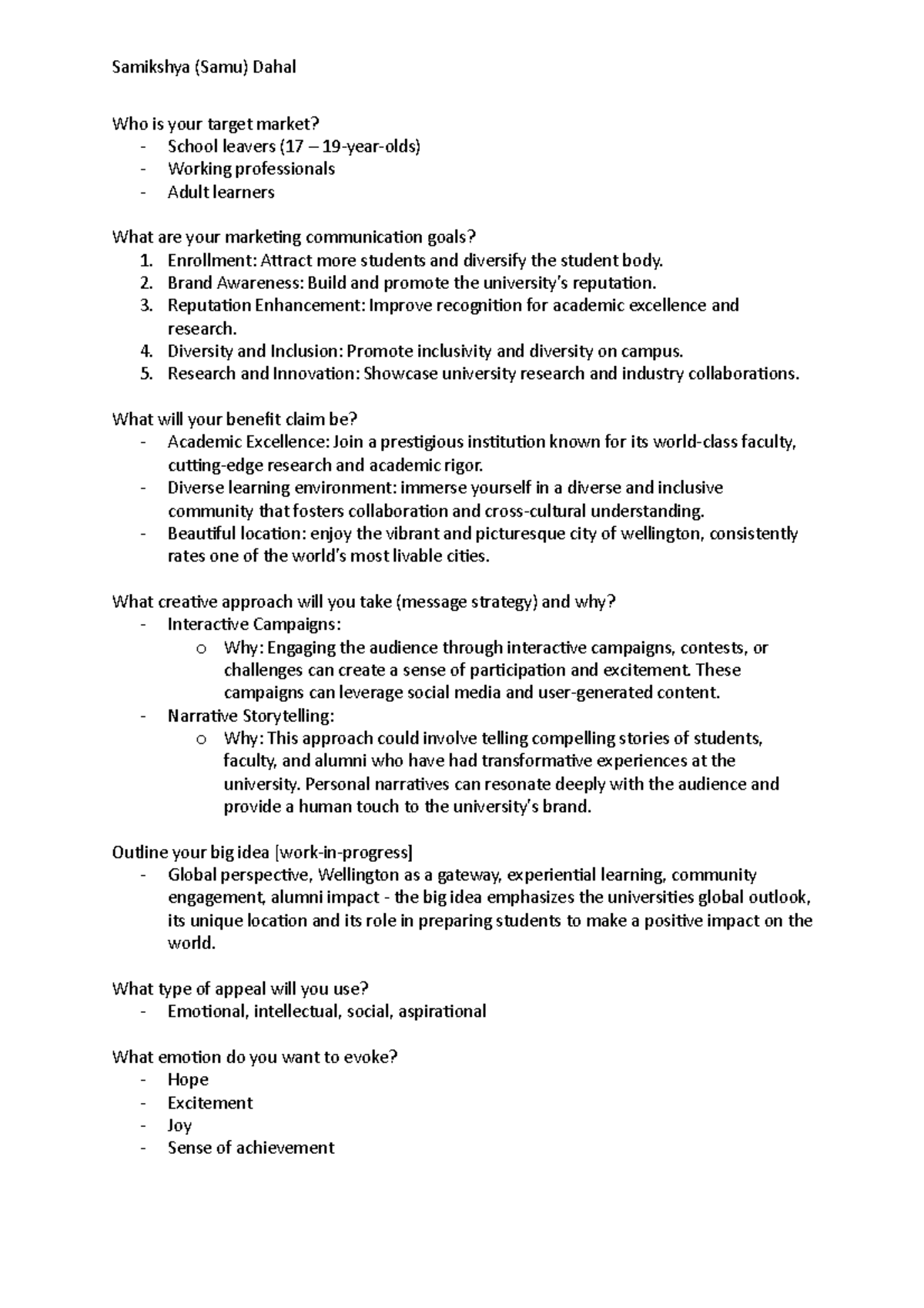 Mark 301 - Tutorial 3: Target Market & Marketing Strategies Overview ...