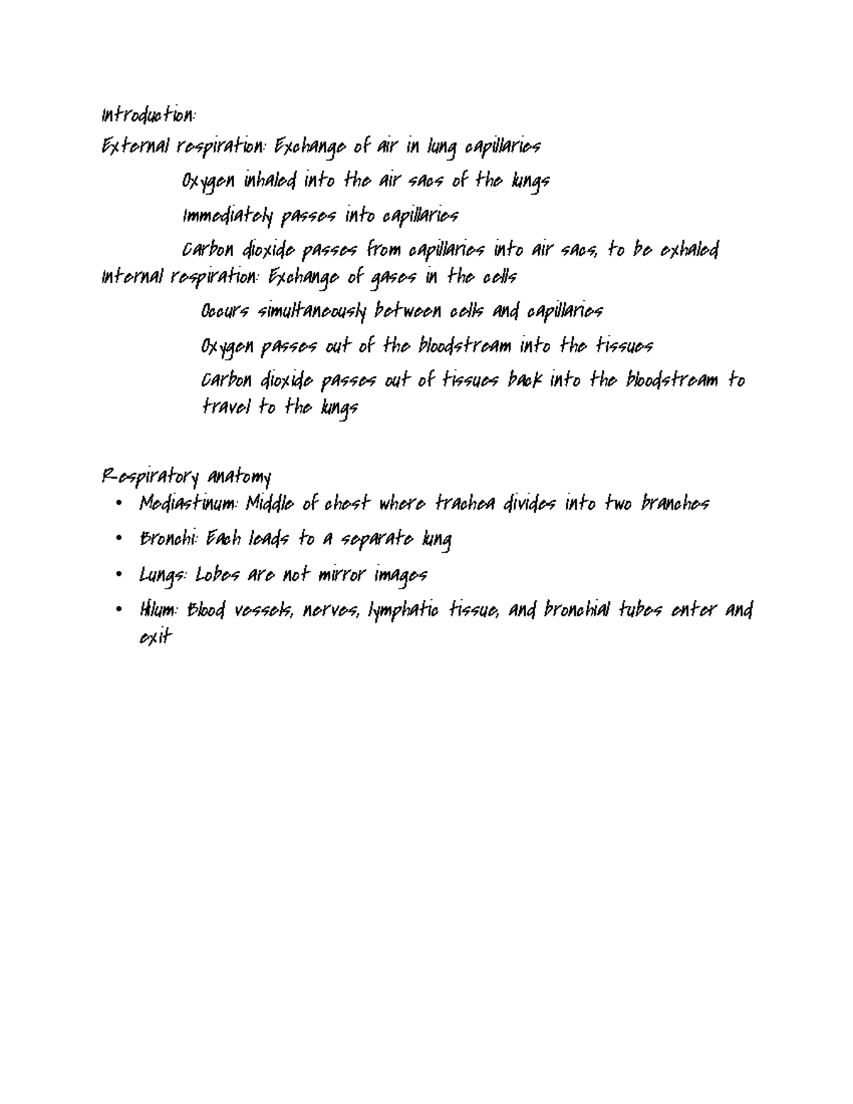 Pathology of Respiratory Disorders and Clinical Procedures (MED101) - Introduction: External ...
