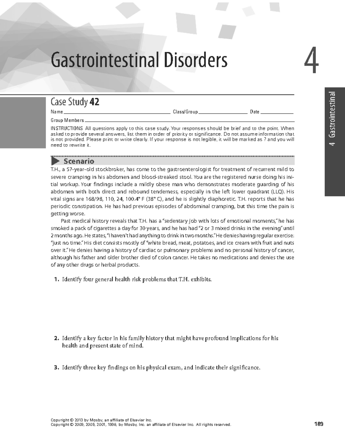 GI Case Study 42: Analyzing Acute Diverticulitis in Patient T. - Studocu
