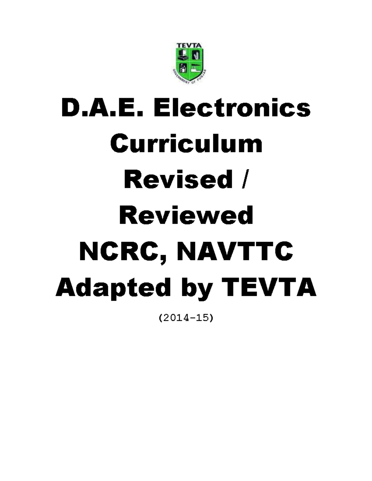 DAE Electronics & Applied Mathematics Syllabus (2014-15) - Studocu