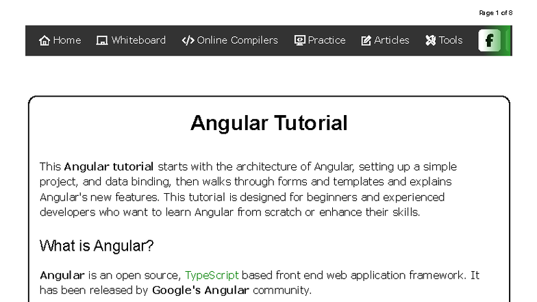 Angular Tutorial: A Comprehensive Guide for Beginners and Pros - Studocu