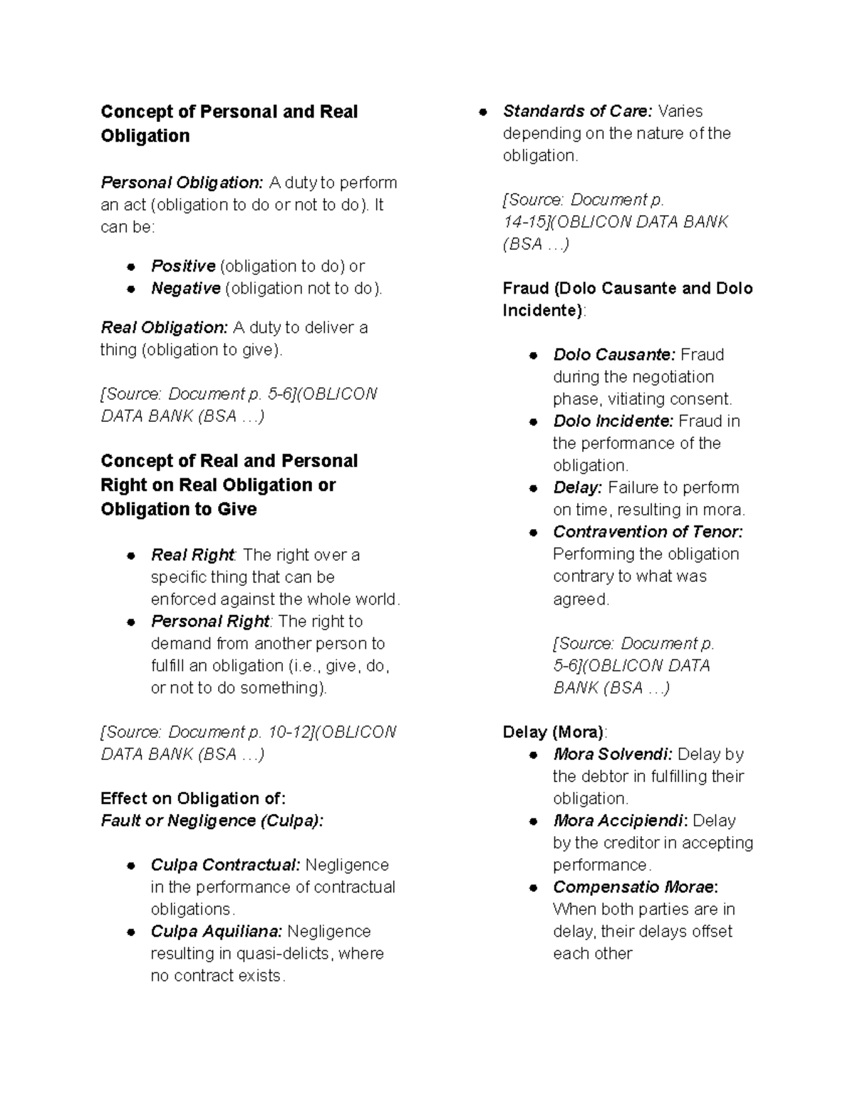 Concept of Personal and Real Obligation - Concept of Personal and Real ...