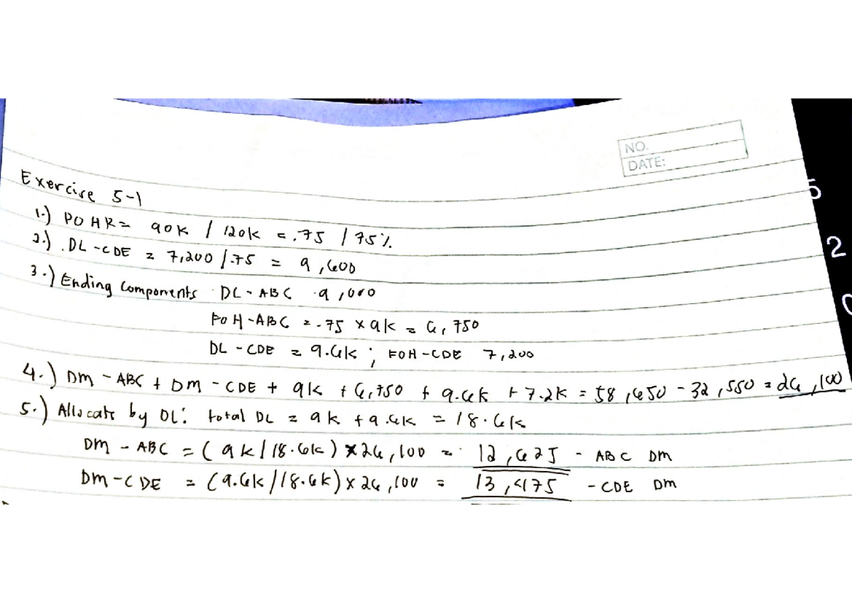 Chapter 5: Job Order Costing Solutions (Cost Accounting) - Studocu