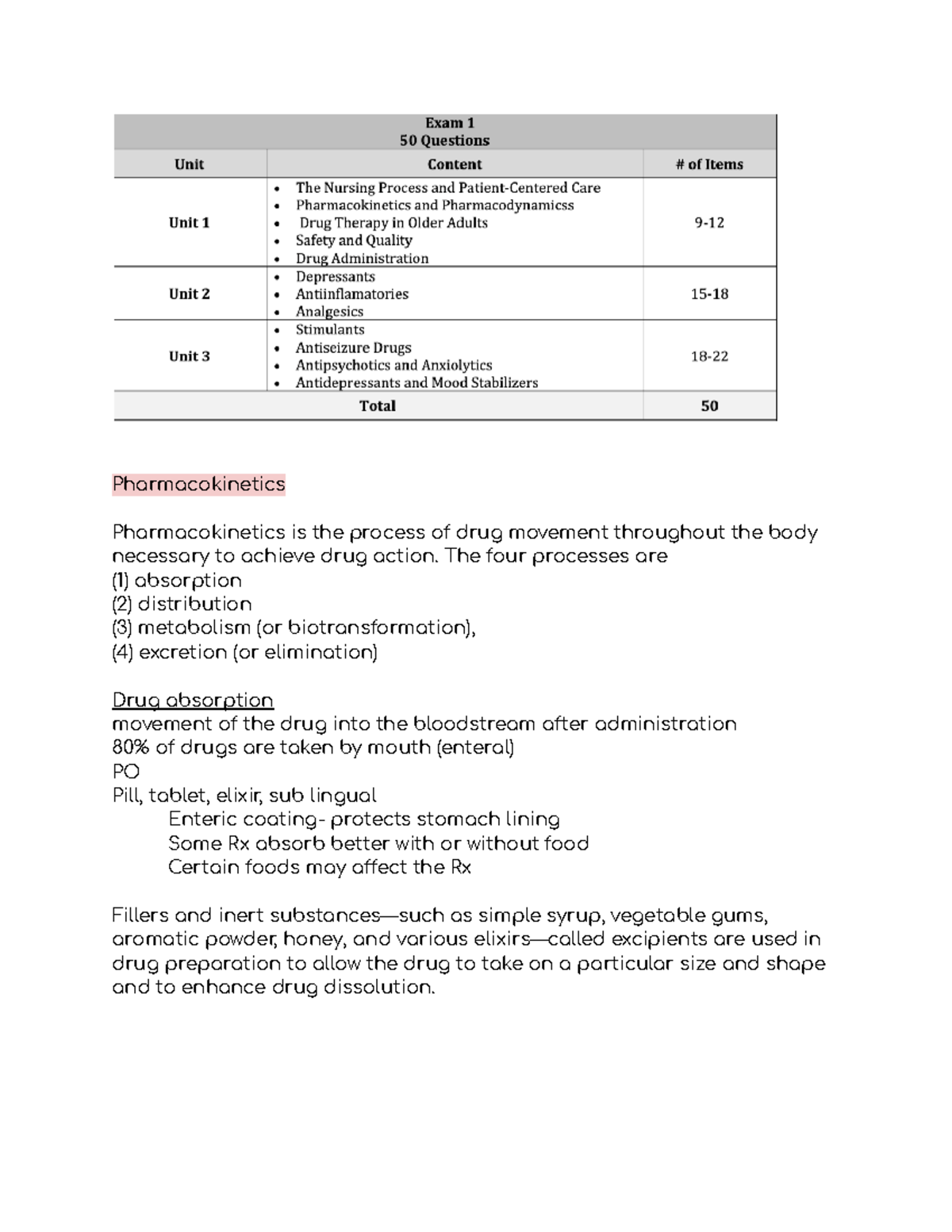 Pharm 1 - Lecture - Pharmacokinetics Pharmacokinetics is the process of ...